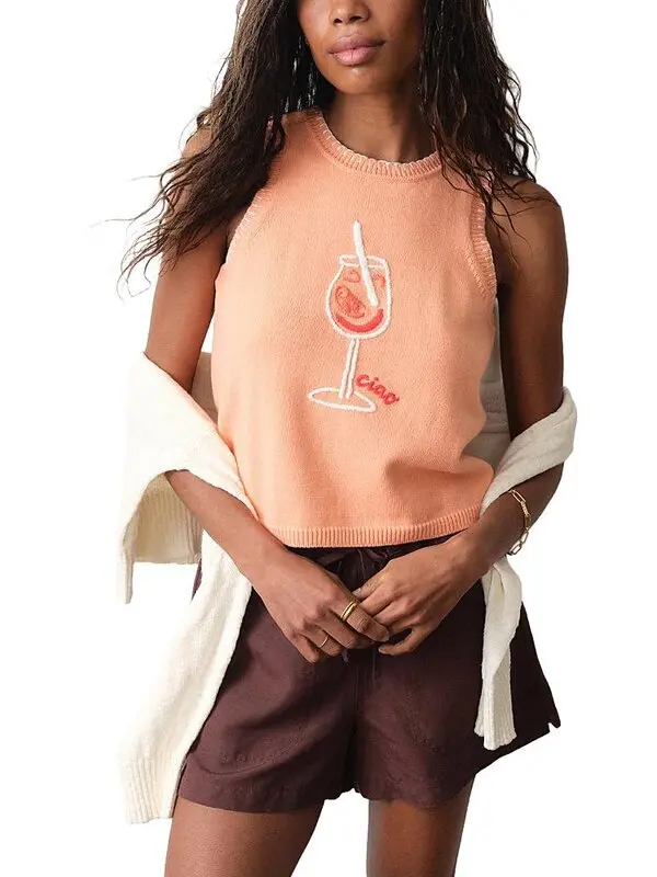 Marine Layer Marisol Sweater Tank Top - Aperol