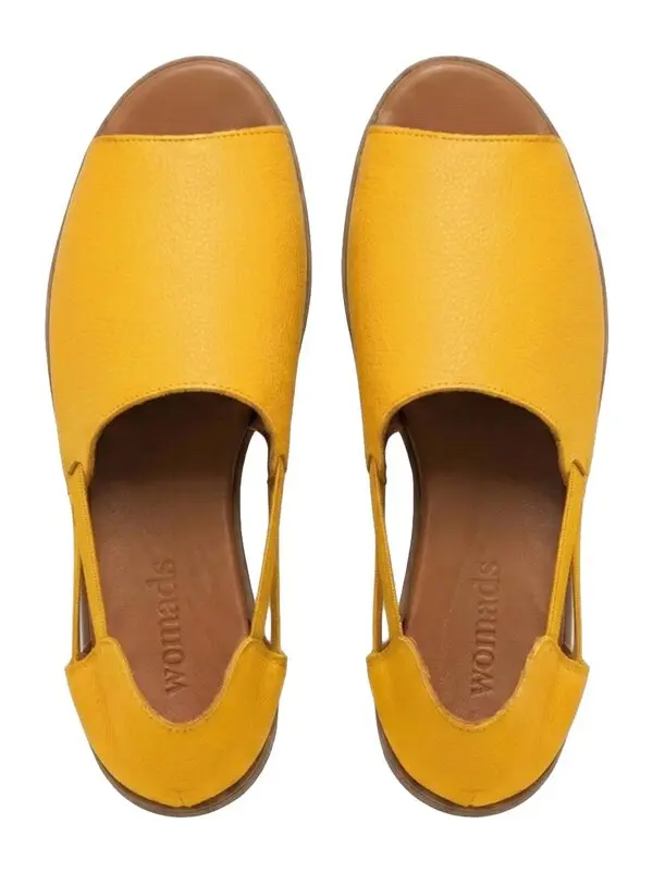 WOMADS Sunshine Peep Toe Flats - Yellow