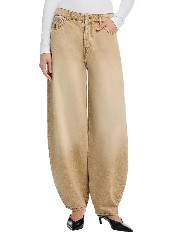 BY MALENE BIRGER Dallas High Rise Barrel Jeans - Toasted Coconut