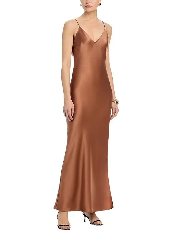 BY MALENE BIRGER Pascale Maxi Slip Dress - Brown