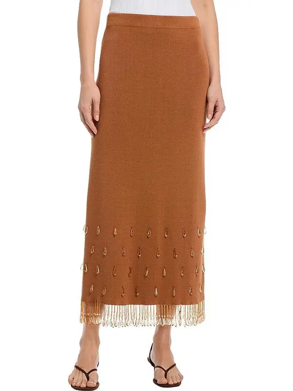 BY MALENE BIRGER Estilla Embellished Maxi Skirt - Brown
