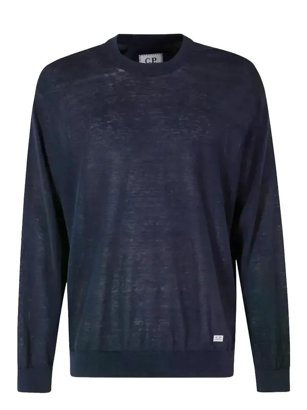 C.P. COMPANY Fine-knit Raglan-sleeve Sweater - Blue