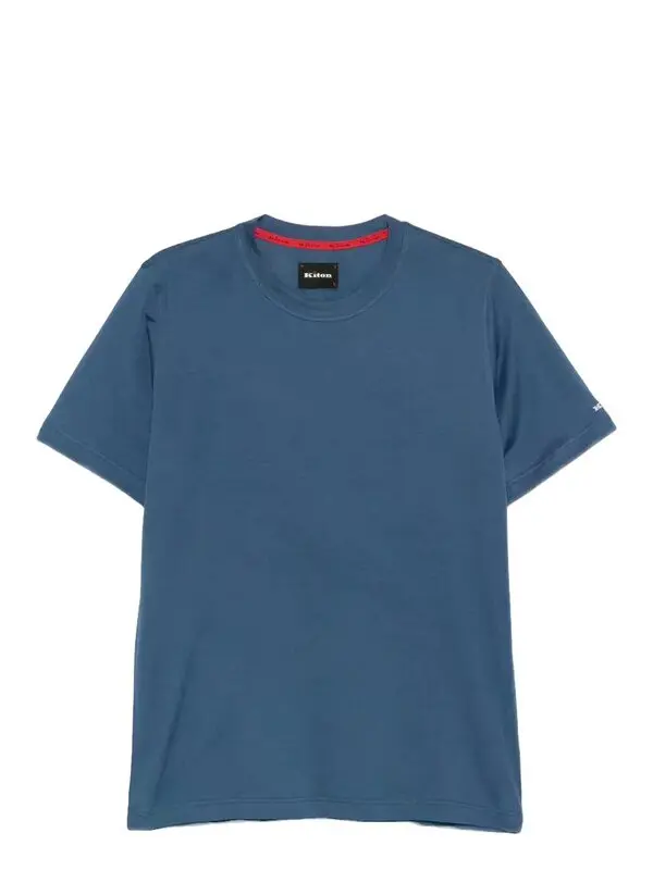Kiton Logo-embroidered T-shirt - Blue