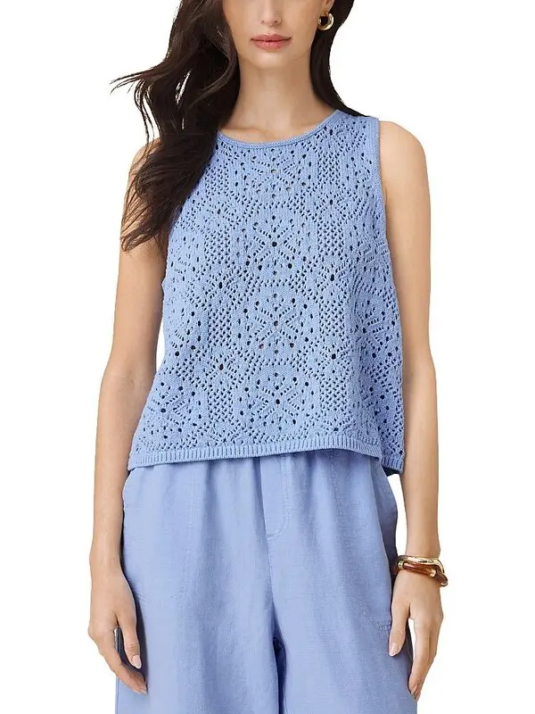 Splendid Beckham Crocheted Sweater - Azure