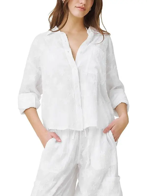 Splendid Star Textured Shirt - White