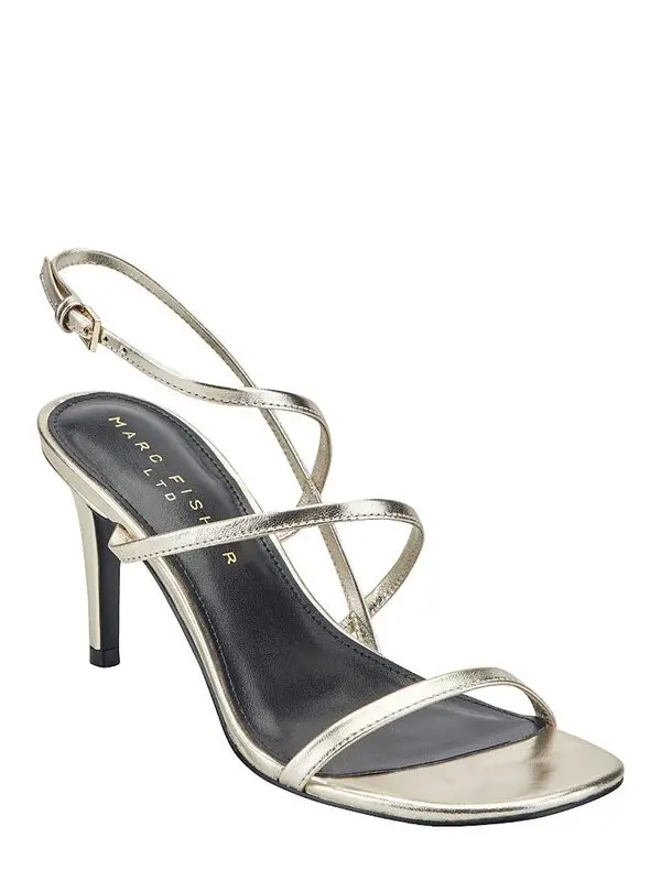 MARC FISHER LTD. Denzi Strappy Stiletto Sandals - Gold
