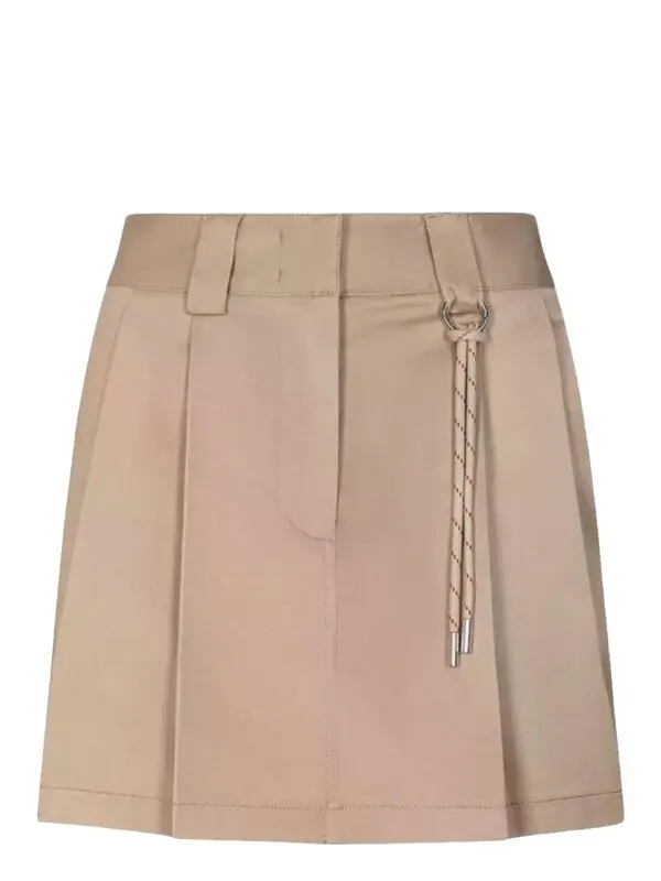 GAELLE PARIS Gaelle Pleated Rope-detail Mini Skirt - Neutrals