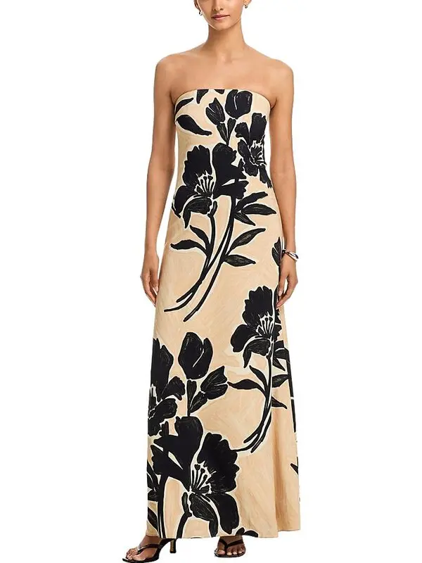 Cara Cara Benita Printed Maxi Dress - Flora Shadow Ginger