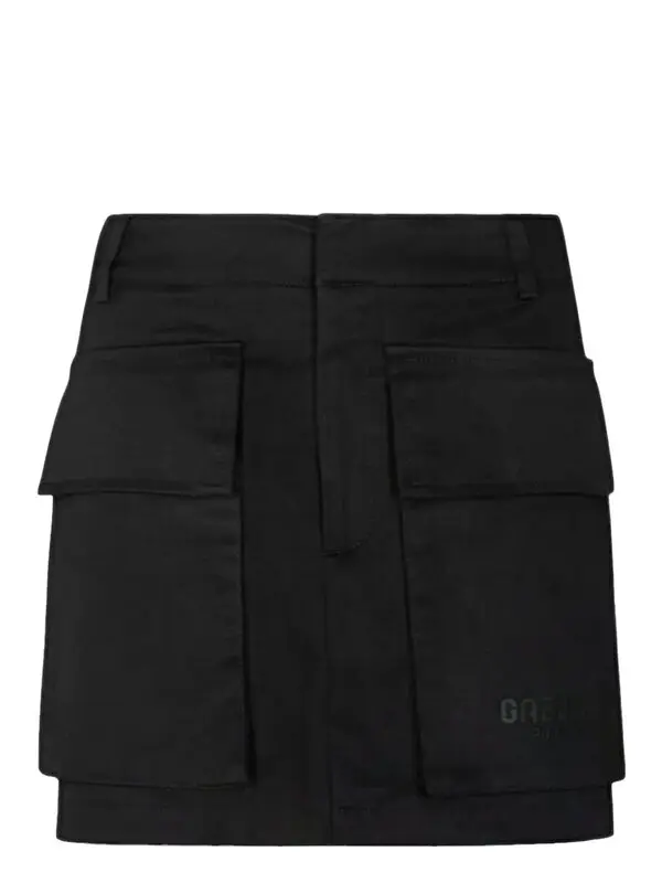 GAËLLE PARIS Gaelle Logo-patch Cargo Mini Skirt - Black