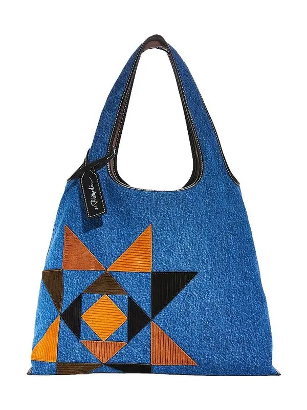 3.1 Phillip Lim Denim Market Tote - Blue Indigo