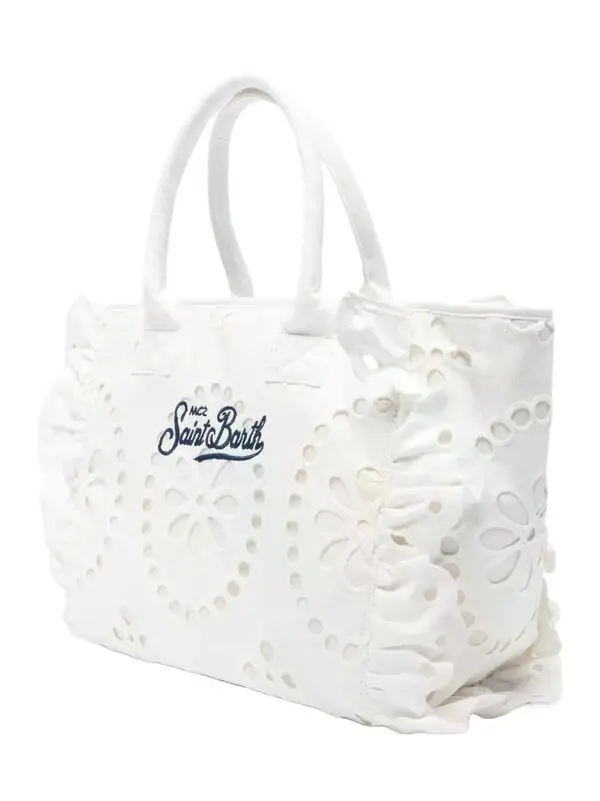 MC2 SAINT BARTH Vanity Volant Tote Bag - White