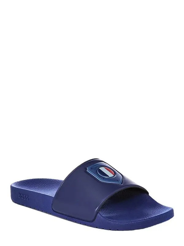 BOSS Aryeh Soccer Slides - France - Navy