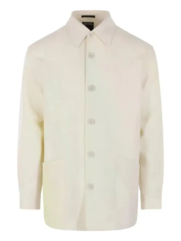 Zegna Button-up Patch-pocket Shirt - Neutrals