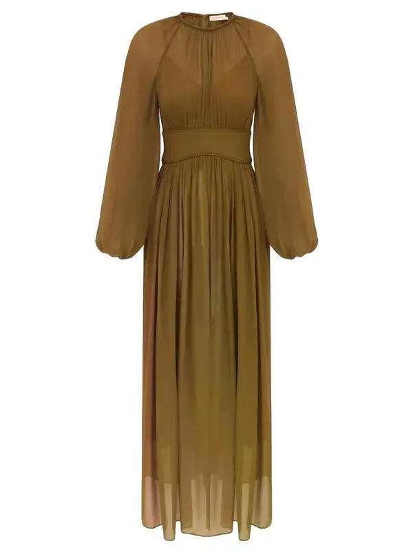 Zimmermann Carousel Billow Maxi Dress - Brown