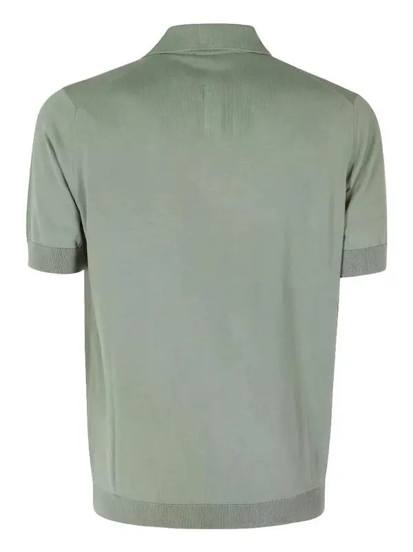 FILIPPO DE LAURENTIIS Short-sleeved Knitted Polo Shirt - Green