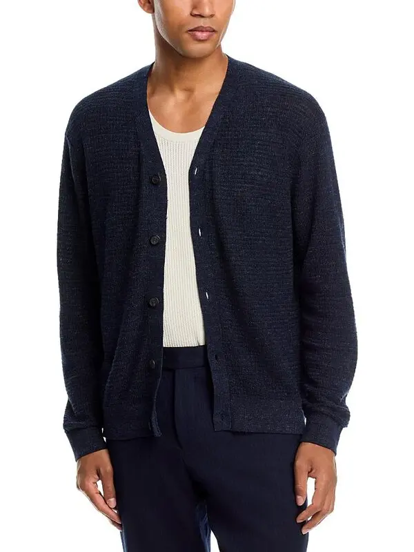Theory Linen Blend Cardigan - New Baltic