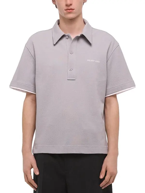 Helmut Lang Pique Polo Shirt - Cloud