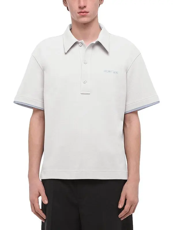 Helmut Lang Pique Polo Shirt - White