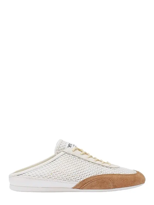 JIMMY CHOO Sunny Leather & Mesh Trainer Mules - V Latte/toffee Mix