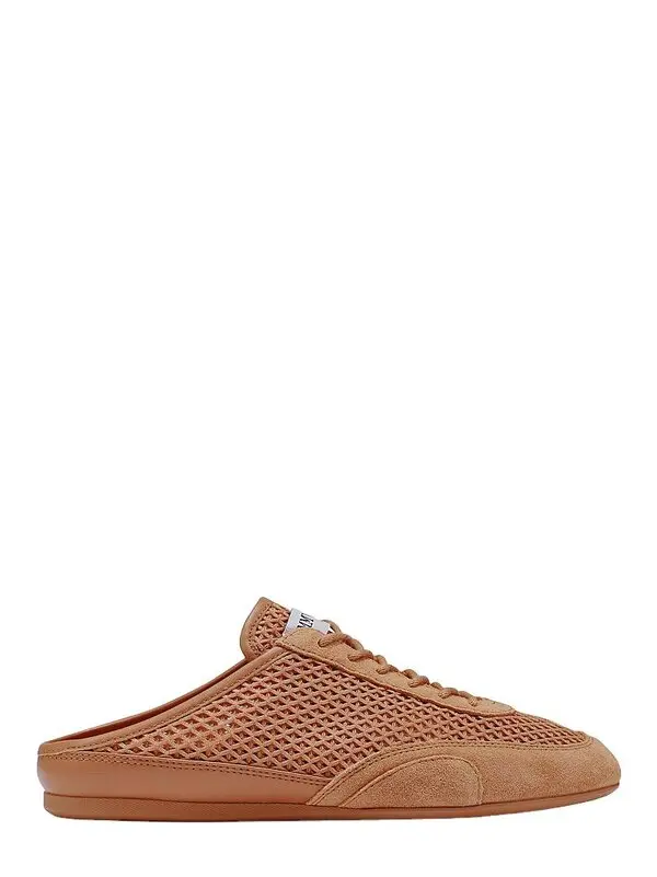 JIMMY CHOO Sunny Leather & Mesh Trainer Mules - V Toffee Mix