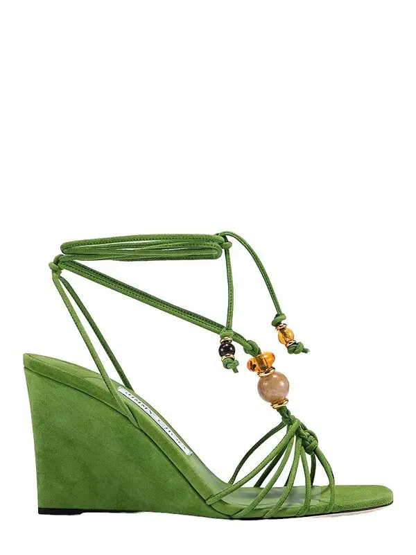JIMMY CHOO Lova 85 Wedge Sandals - Clover Mix