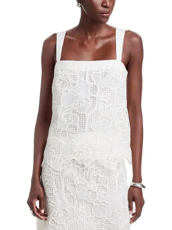 Simkhai Brynn Lace Top - Ivory