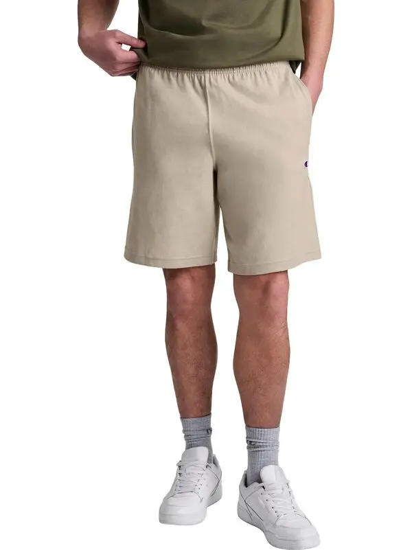 Champion 9" Lounge Patch Logo Shorts - Abbey Stone