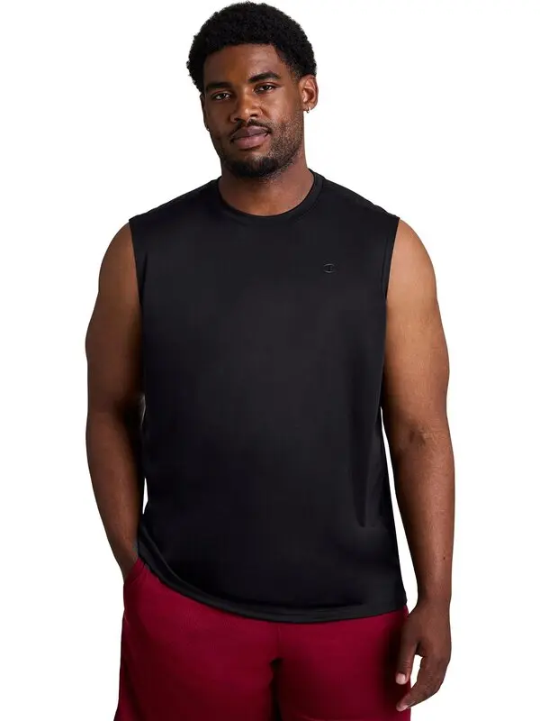 Champion Sport Muscle Tank With Reflective Logo - Black