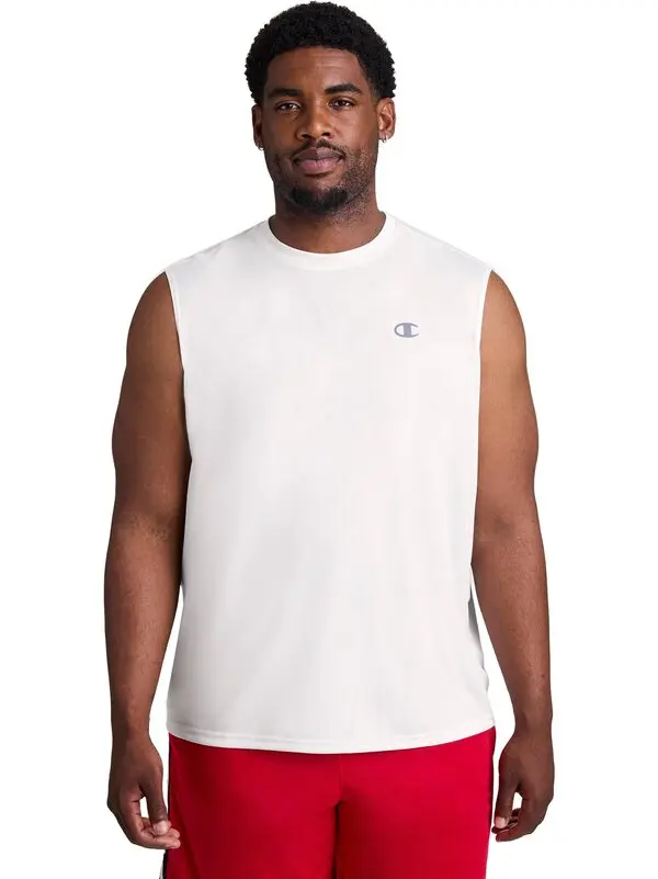 Champion Sport Muscle Tank With Reflective C Logo - Bright White