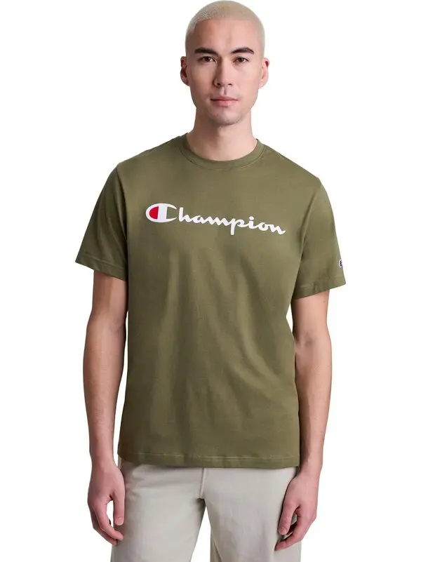 Champion Classic Graphic T-shirt, Script Logo - Burnt Olive
