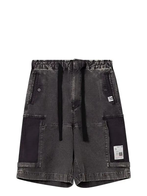 Mihara Yasuhiro Distressed Cargo Shorts - Black