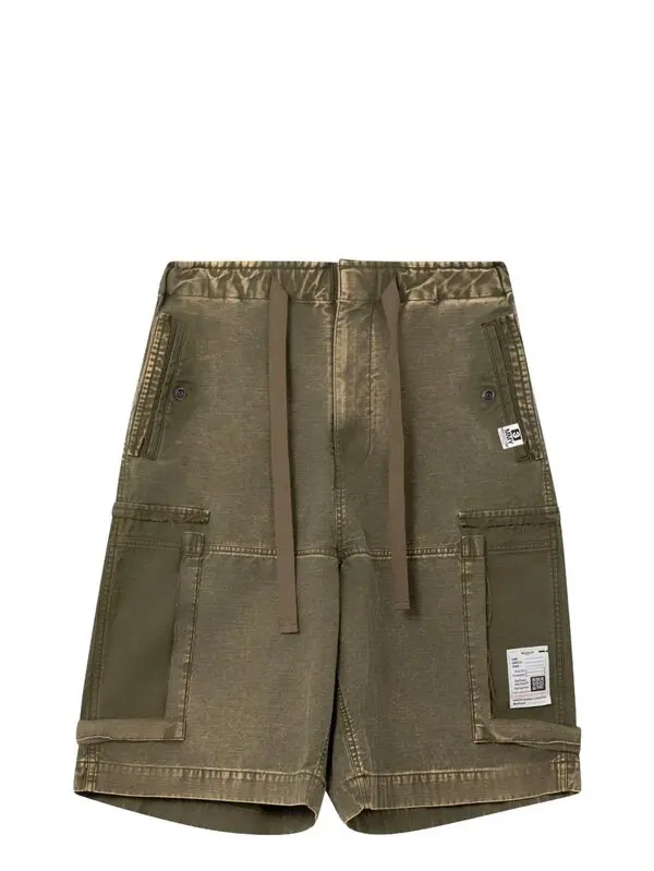 Mihara Yasuhiro Distressed Cargo Shorts - Green