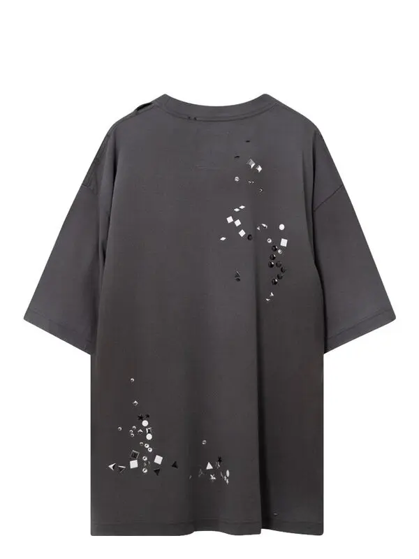 Mihara Yasuhiro Embellished Sticker Tee - Black