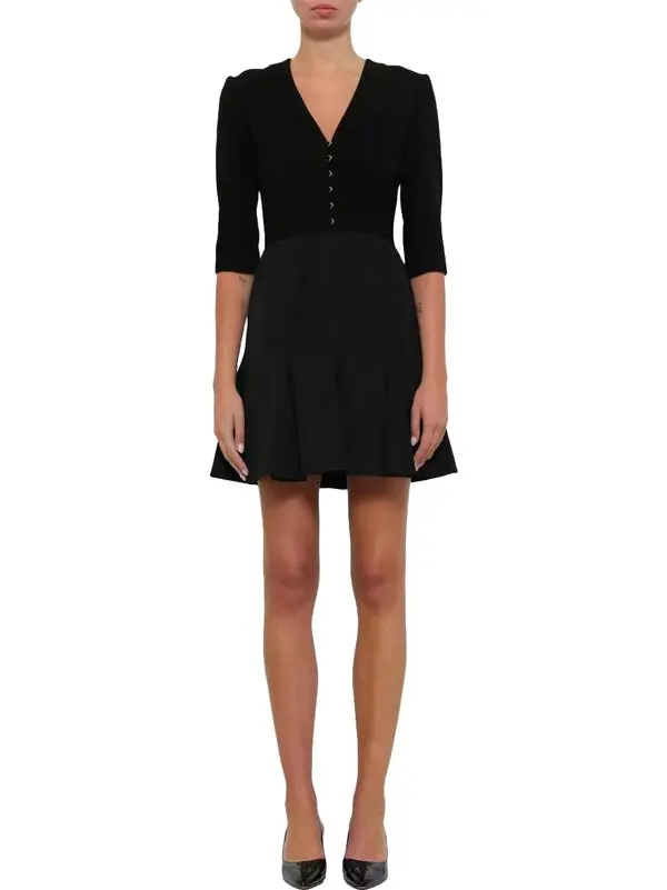 Alexander McQueen Godet-panel Flared Dress - Black