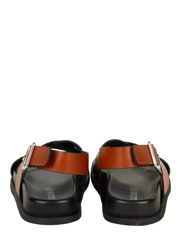 GUGLIELMO ROTTA Crossover-strap Buckle-fastening Sandals - Brown