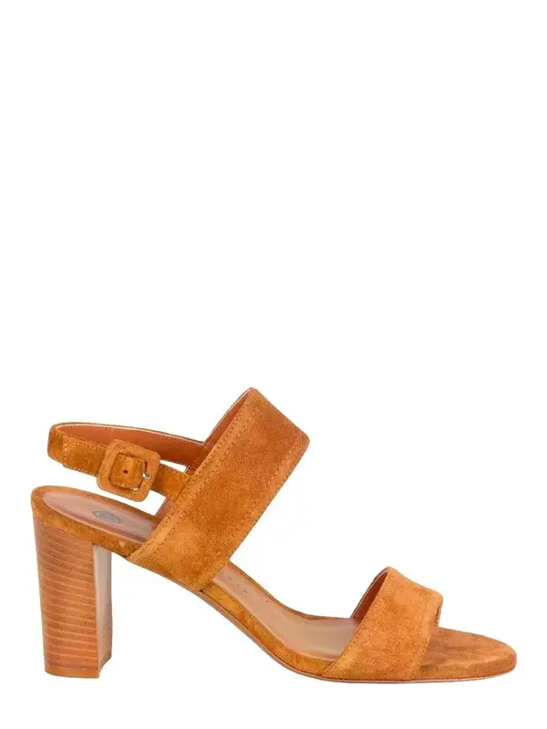 Roberto Festa Suede Block Heel Sandals - Brown