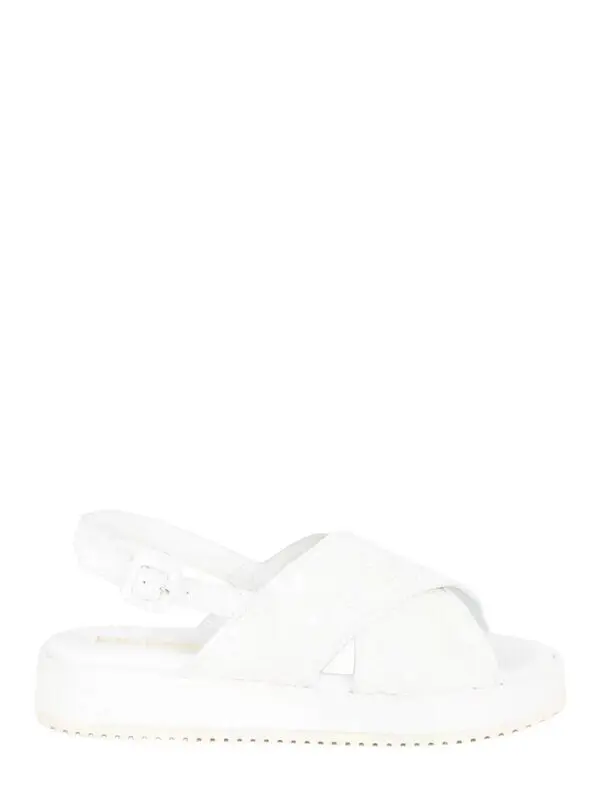 LUCA GROSSI Woven Crossover Sandals - White