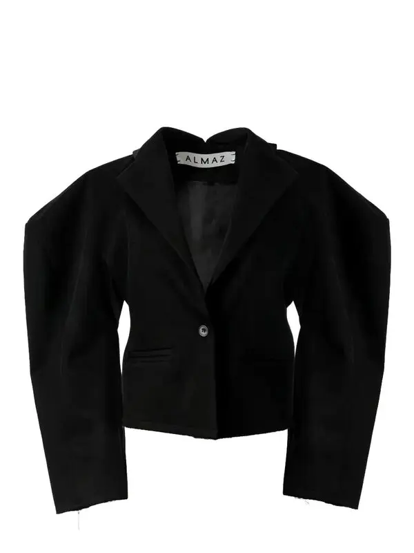 ALMAZ Structured Raw-edge Blazer - Black