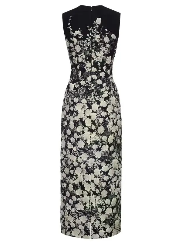 Adam Lippes Ophelia Floral-jacquard Dress - Black