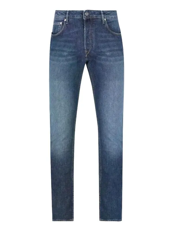 HANDPICKED Ravello Logo-patch Jeans - Blue