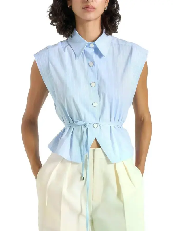 Manière De Voir Maniere De Voir Malia Striped Shirt - Blue