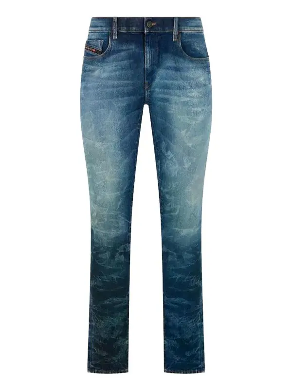 DIESEL® Faded Effect Straight-leg Jeans - Blue
