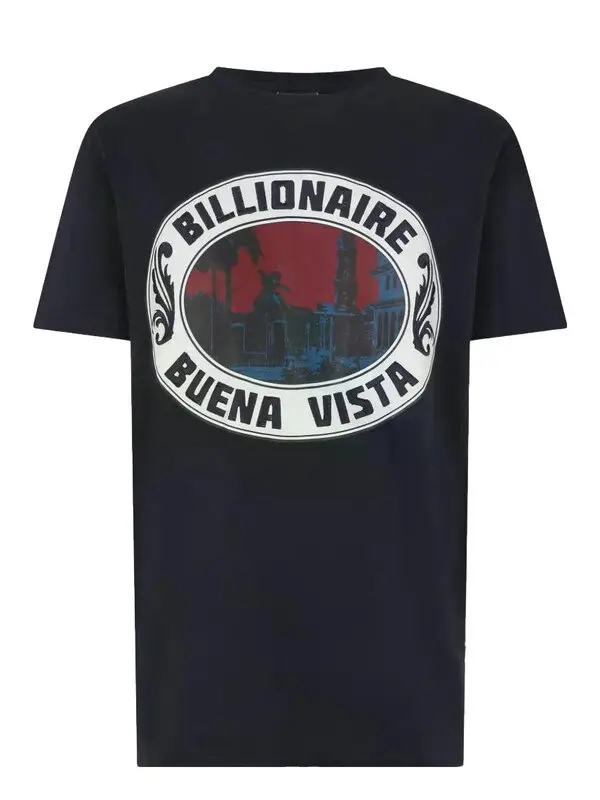 BILLIONAIRE Graphic Crew-neck T-shirt - Blue