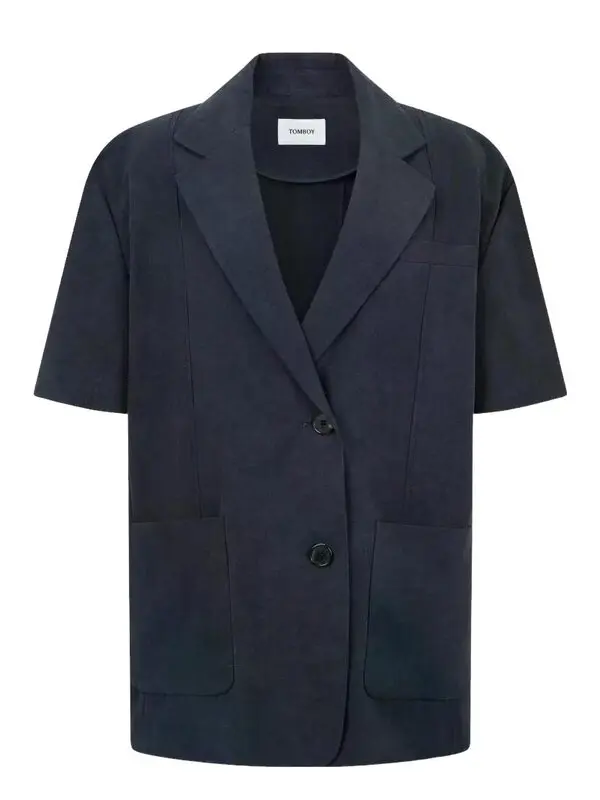 STUDIO TOMBOY Short-sleeve Blazer - Blue