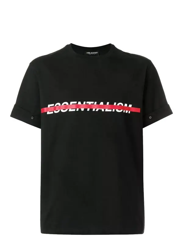 Neil Barrett Slogan T-shirt - Black