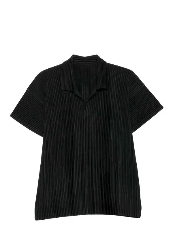 Issey Miyake Pleated Short-sleeve T-shirt - Black