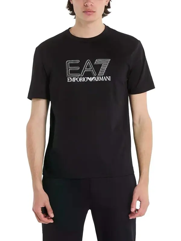 EA7 Visibility Logo-print T-shirt - Black