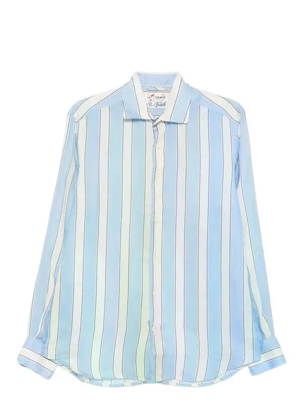 MC2 SAINT BARTH Pamplona Vertical-stripe Shirt - Blue