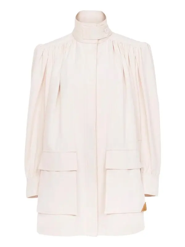Chloé Gathered High-neck Jacket - Pink