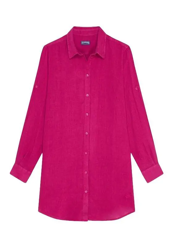 Vilebrequin Linen Shirt Dress - Red